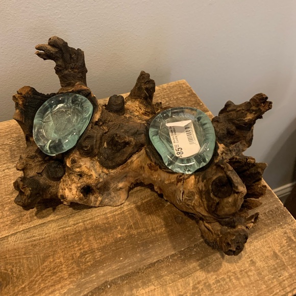 Accents | Molten Glass Gamal Root Double Candle Holder | Poshmark